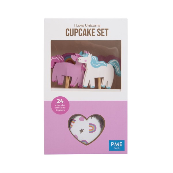 Σετ Μονόκερος 24 Θήκες & Cupcake Toppers PME | party alphabet
